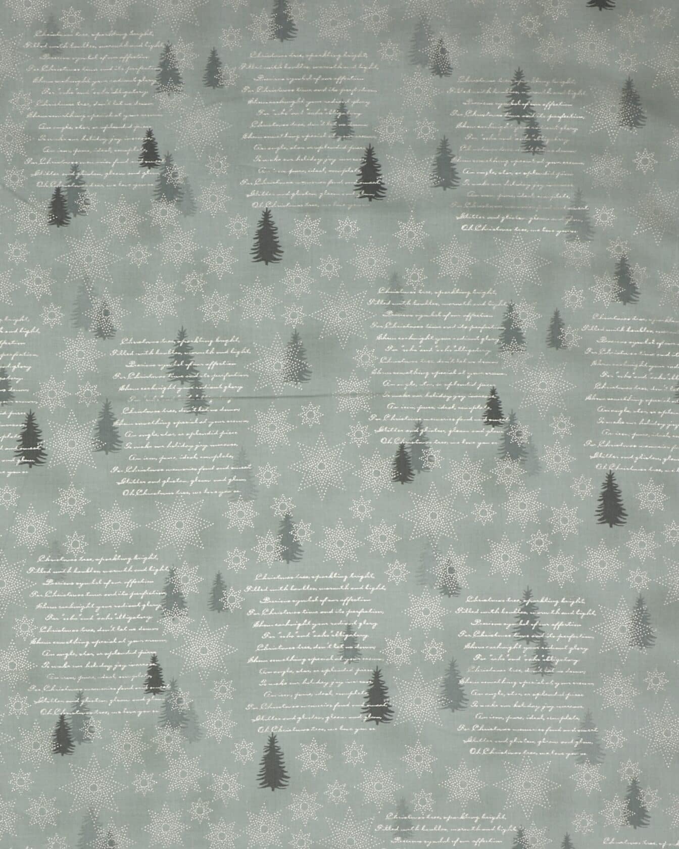 Star Sprinkle, grå med træer - Patchwork | Stofmøllen