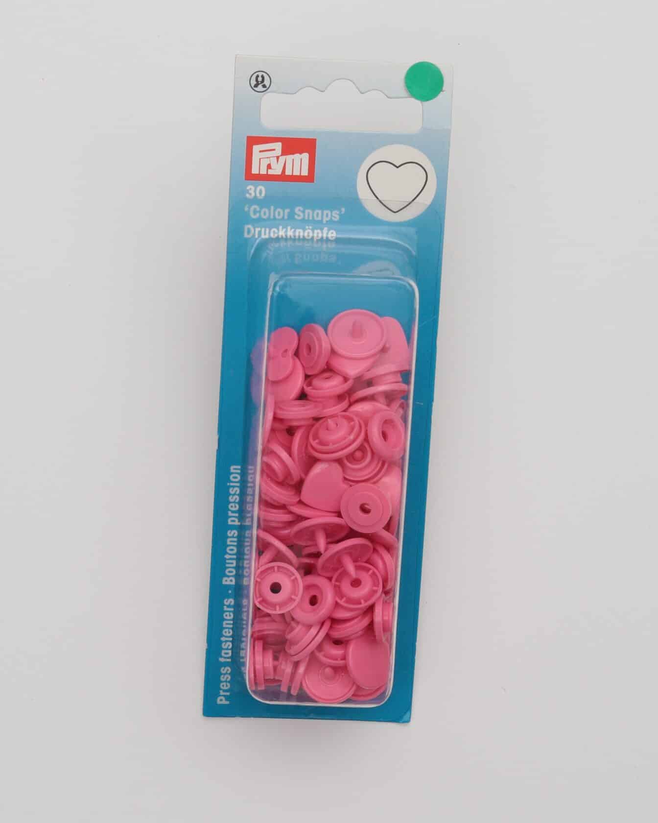 Prym trykknap, pink hjerte, Color Snaps | Stofmøllen